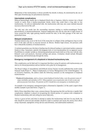 Tracheostomy overview | PDF