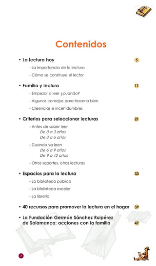 Lectura y familia Fundación Germán Sánchez Ruipérez | PDF