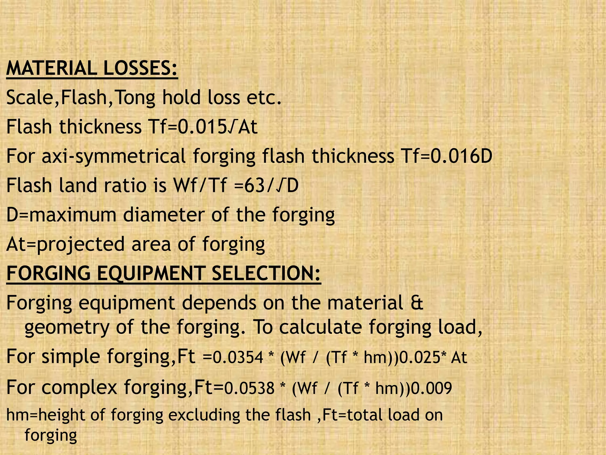 cost calculation on forging | PPTX