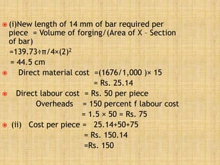 cost calculation on forging | PPTX