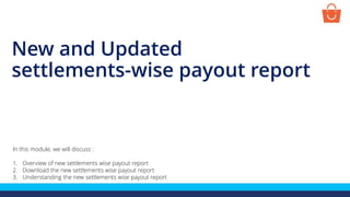 SCD - Understand settlement payout report | PPT