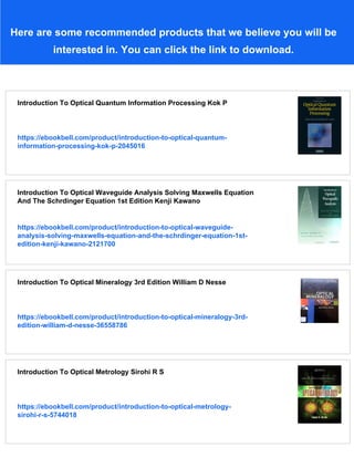 Optical To Terahertz Engineering Arijit Saha Arindam Biswas Kankat Ghosh | PDF