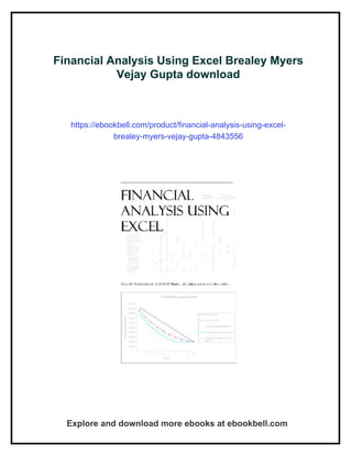 Financial Analysis Using Excel Brealey Myers Vejay Gupta | PDF