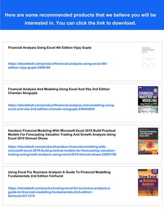 Financial Analysis Using Excel Brealey Myers Vejay Gupta | PDF