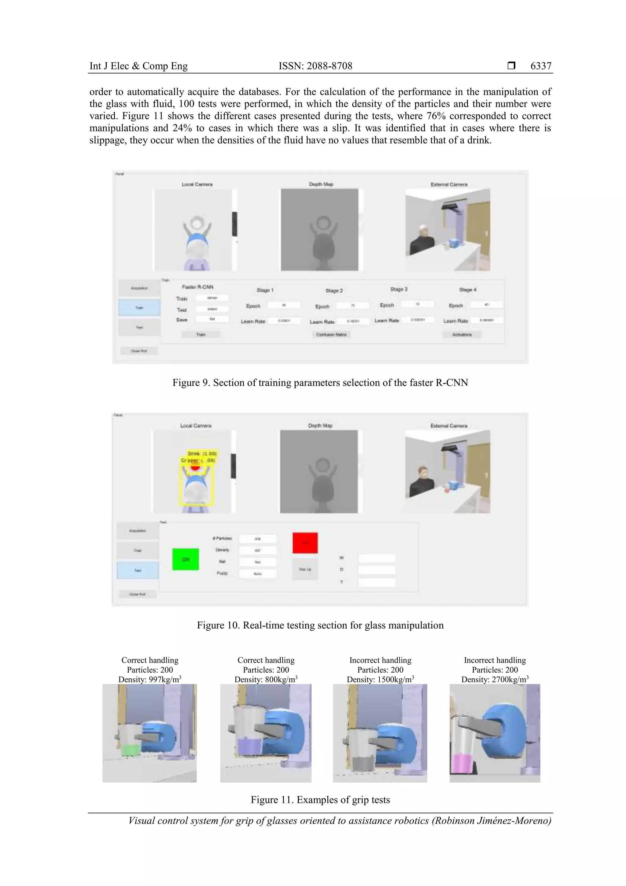 Visual control system for grip of glasses oriented to assistance robotics | PDF
