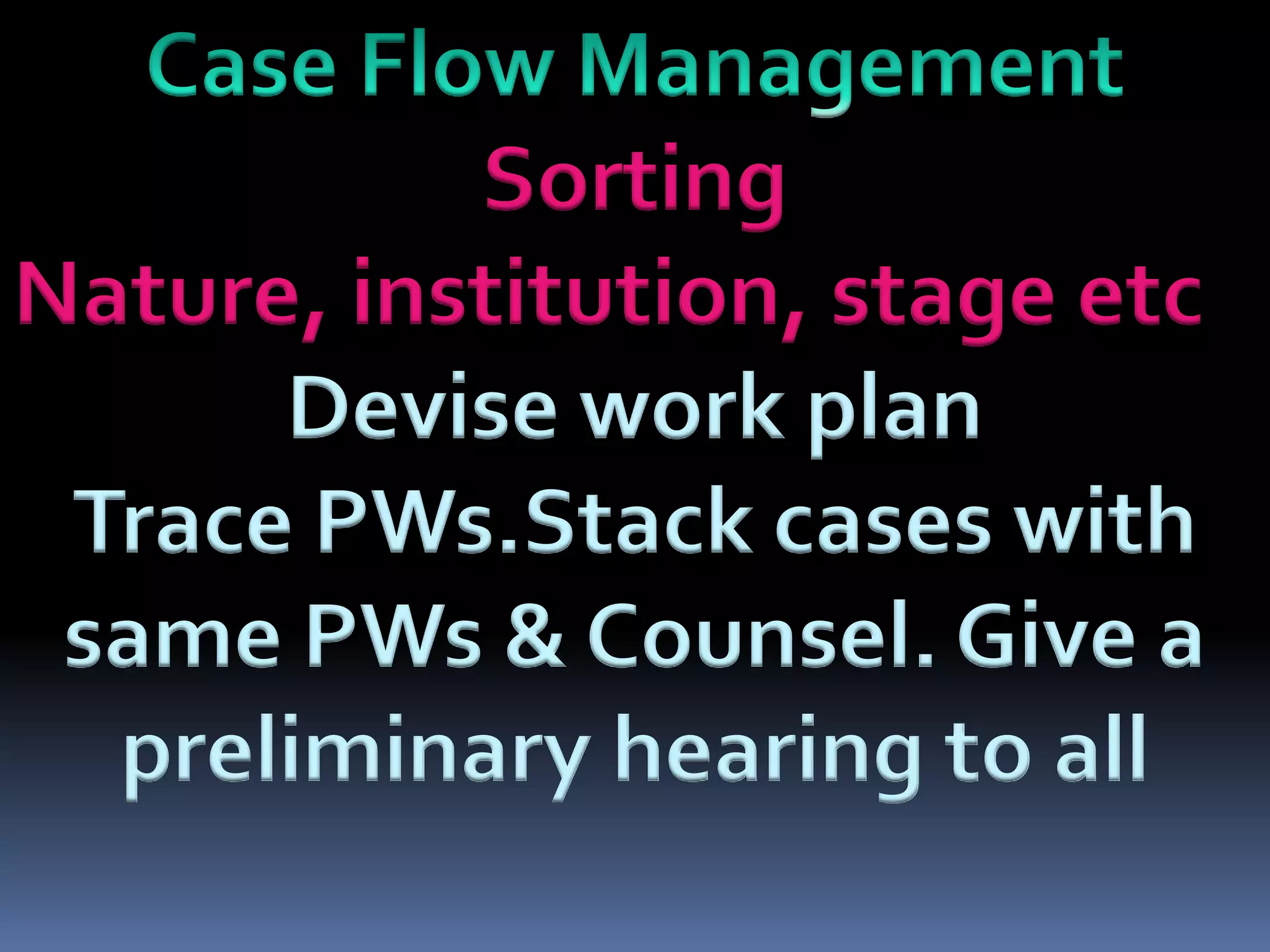 case flow management Criminal | PPTX