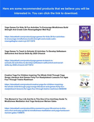 Yoga Games And Activities For Children And Young People With Autism ...