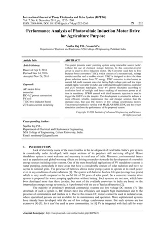 Performance Analysis of Photovoltaic Induction Motor Drive for ...