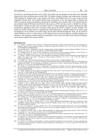 A computational intelligent analysis of autism spectrum disorder using machine learning ...