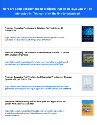 Precision Principles Practices And Solutions For The Internet Of Things ...