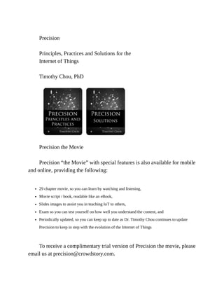 Precision Principles Practices And Solutions For The Internet Of Things ...