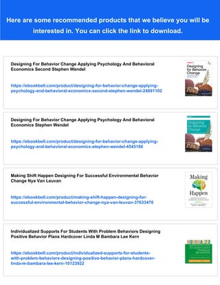 Designing For Behavior Change Stephen Wendel | PDF