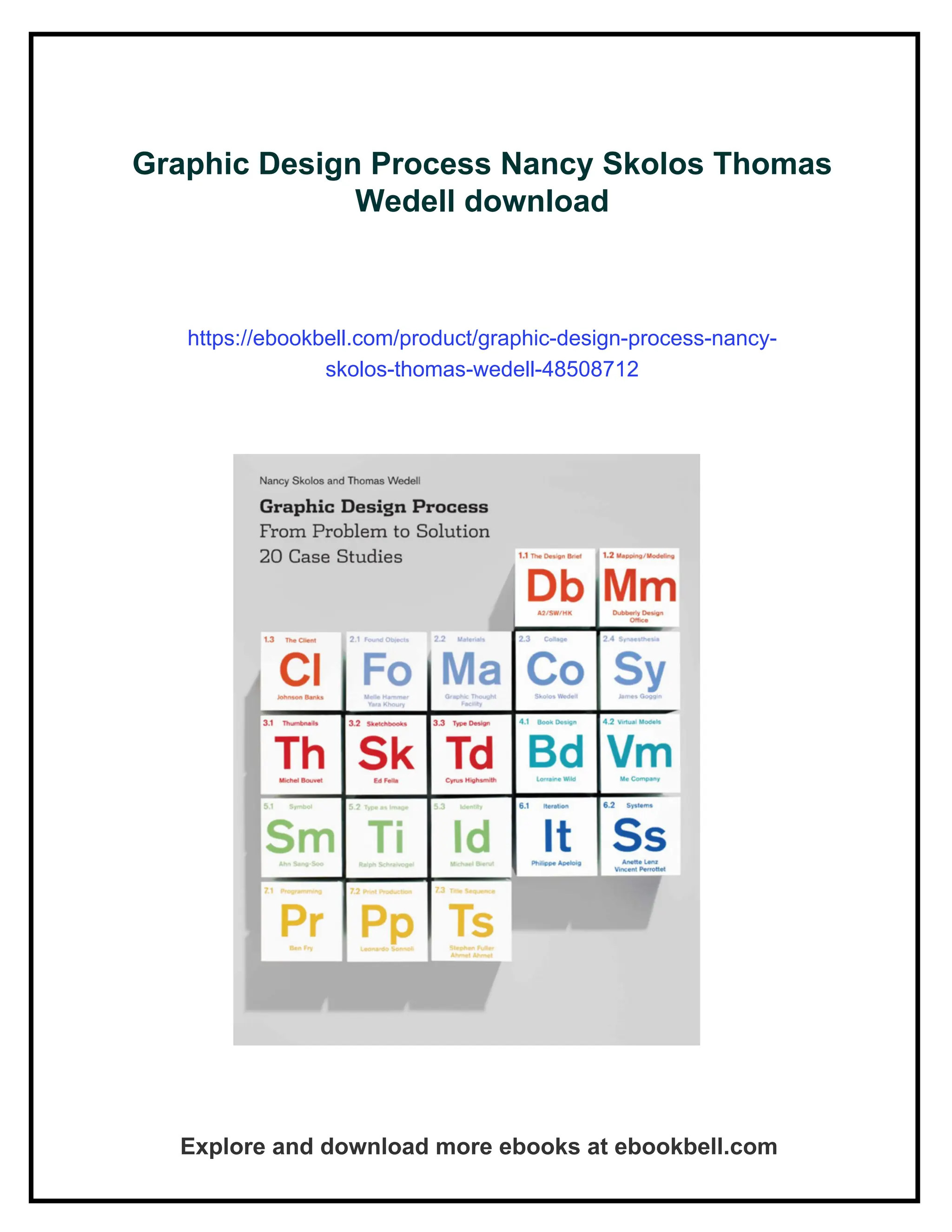 Graphic Design Process Nancy Skolos Thomas Wedell | PDF
