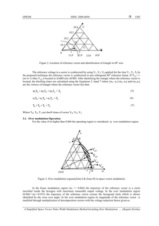 A Simplified Space Vector Pulse Width Modulation Method Including Over Modulation Operation for ...