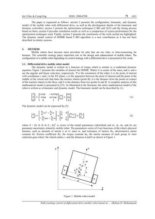 Path tracking control of differential drive mobile robot based on chaotic-billiards optimization ...