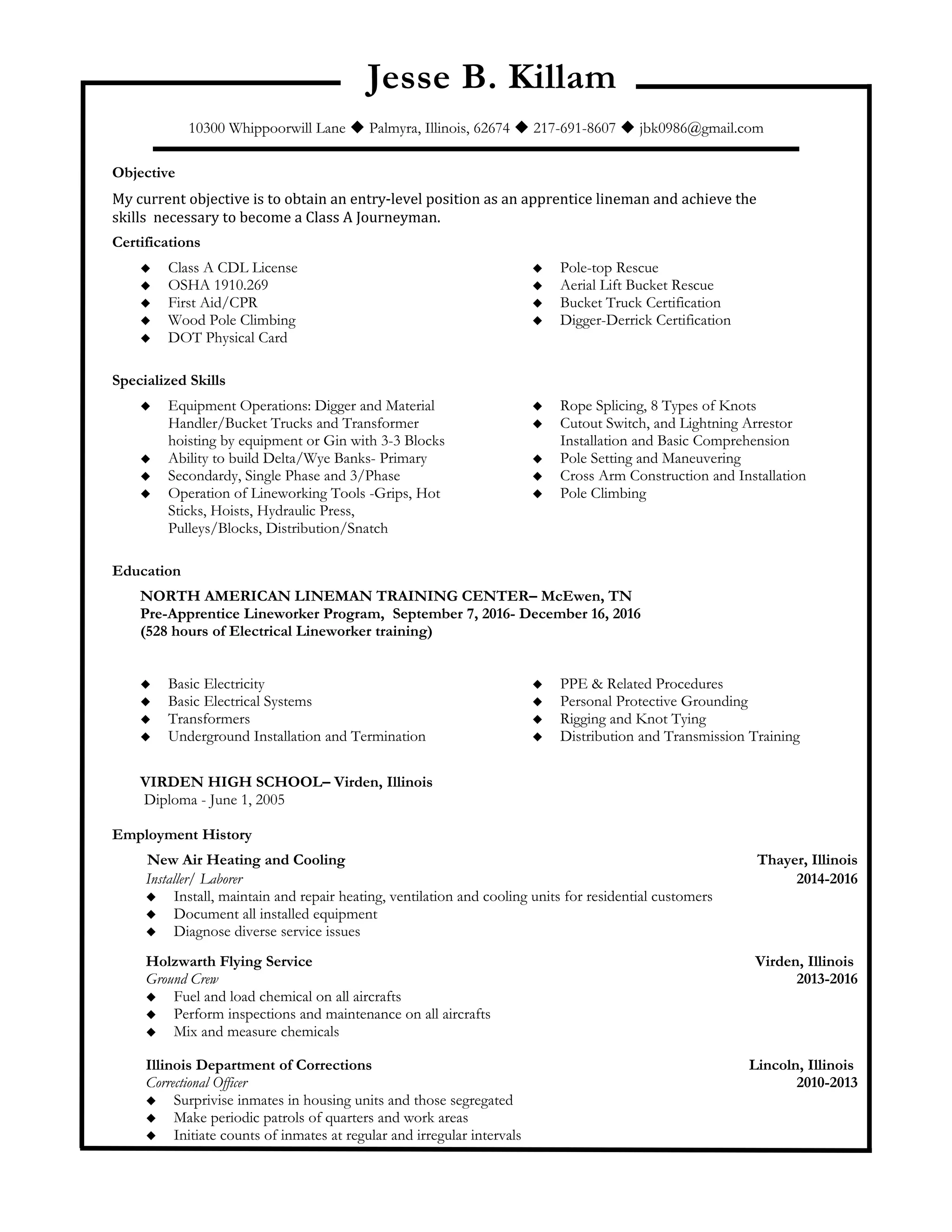 KillamJesseResumeFA16 | DOC