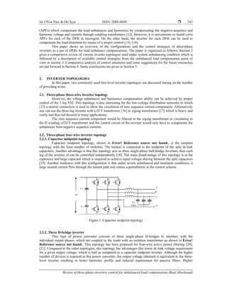 Review of three-phase inverters control for unbalanced load compensation | PDF