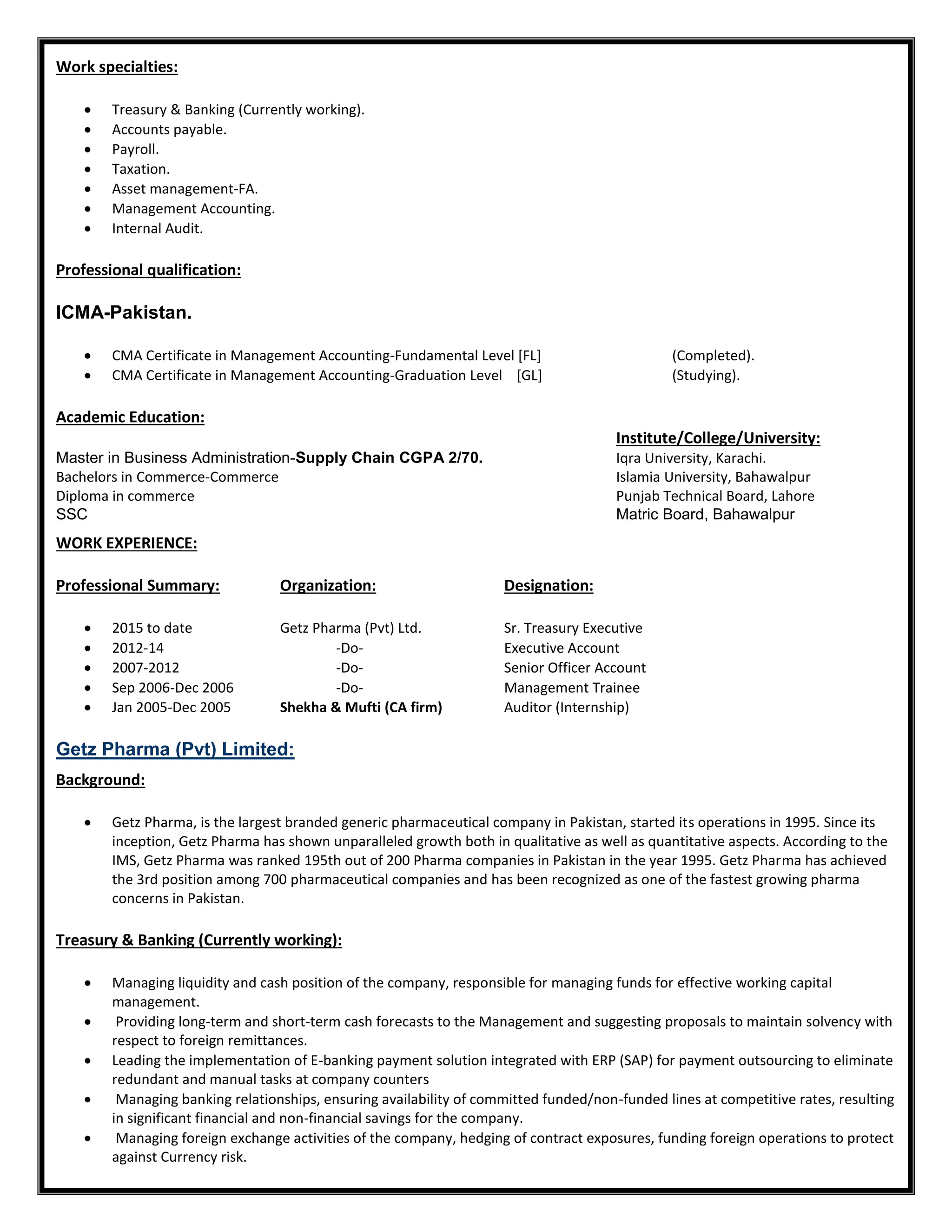 Fahim new CV | PDF