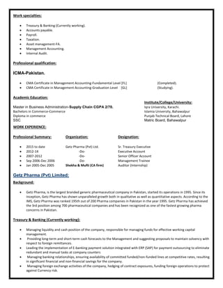 Fahim new CV | PDF