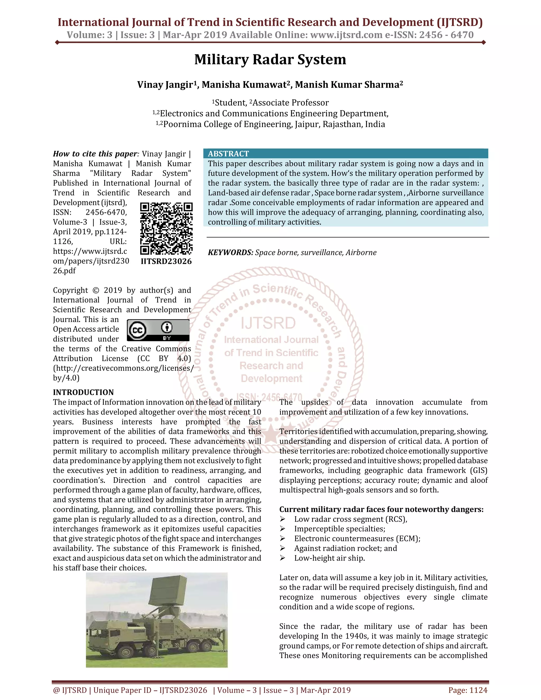 Military Radar System Pdf