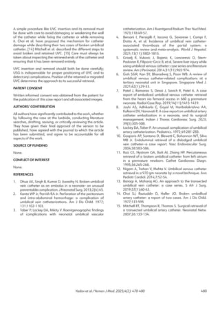 Retained Umbilical Venous Catheter: A Preventable Complication | PDF