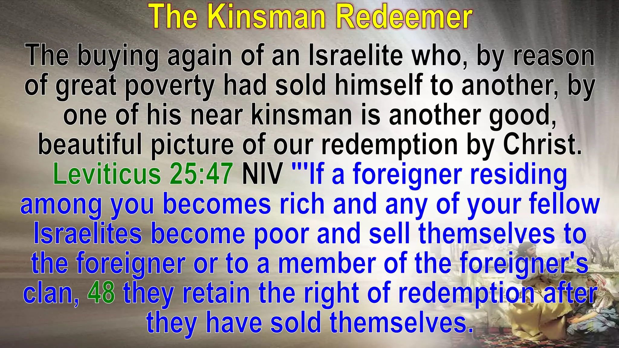 243-244 Five Pictures of Redemption-How did the Lord God show Moses His ...
