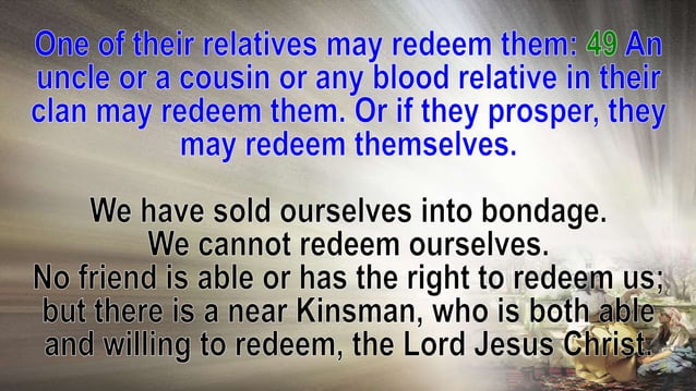 243-244 Five Pictures of Redemption-How did the Lord God show Moses His ...