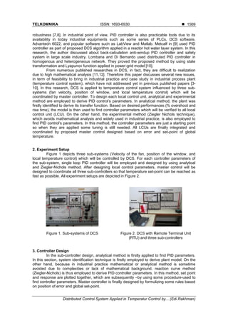 Distributed Control System Applied in Temperatur Control by Coordinating Multi-loop Controllers ...