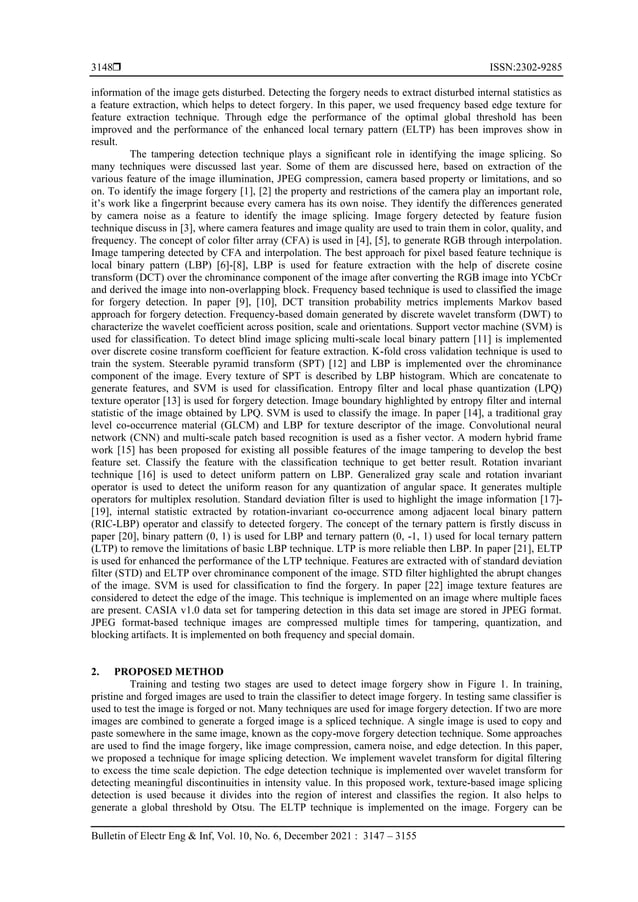 Frequency Based Edge Texture Feature Using Otsus Based Enhanced Local Ternary Pattern Technique