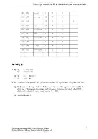 Cambridge International As A Level Computer Science Answers David ...