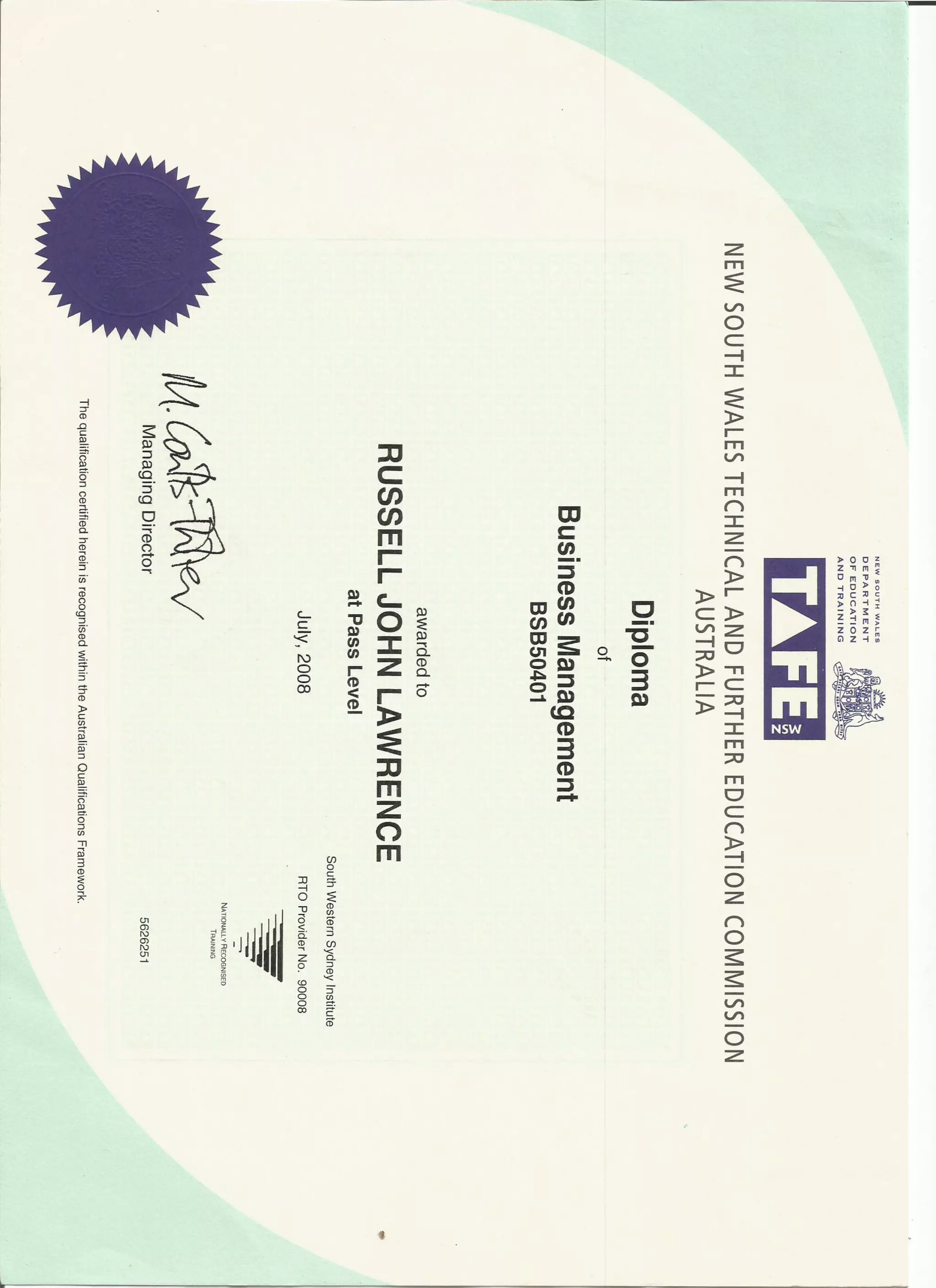 TAFE Dip Bussiness Management | PDF