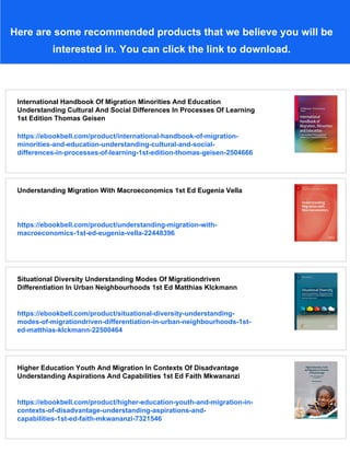 Understanding International Migration Social Cultural And Historical ...