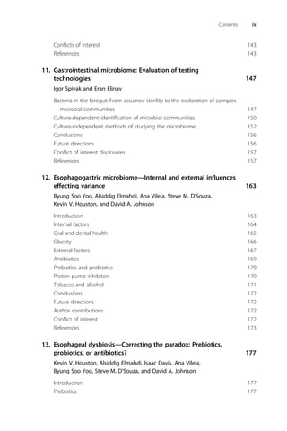 Esophageal Disease And The Role Of The Microbiome David A Johnson | PDF