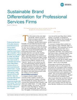 Brand Differentiation for Professional Services Firms FINAL | PDF