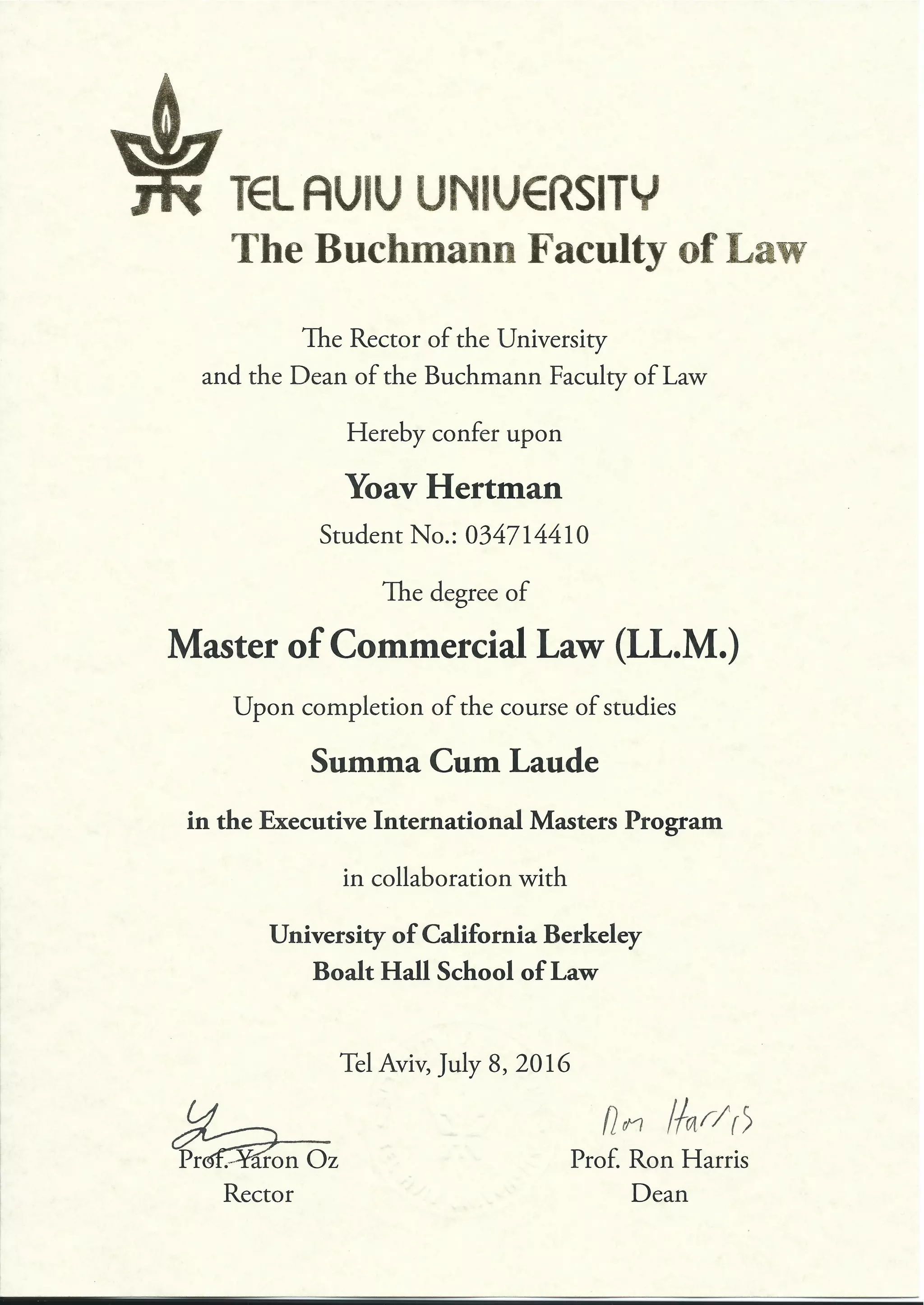 LL.M. Summa Cum Laude | PDF