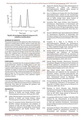 Application of Hydrotrophy in HPLC Hydrotrophic Solution, A Novel Cost Effective and Eco ...