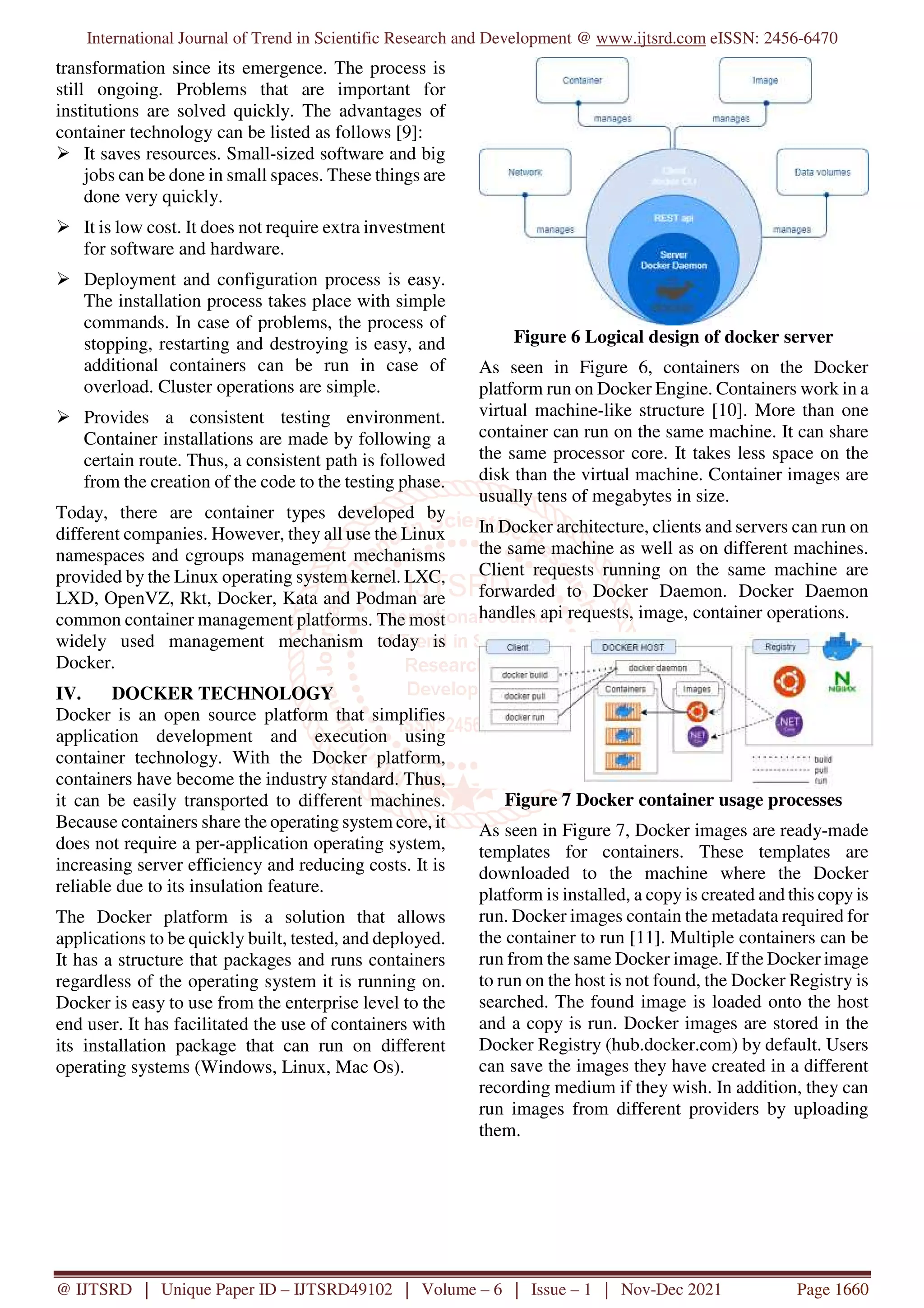 Container Ecosystem And Docker Technology Pdf Cloud Computing Internet