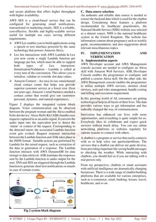 Conversational AI Powered Chatbot Using Lex and AWS | PDF