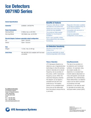UTAS Model 0871ND Ice Detector | PDF