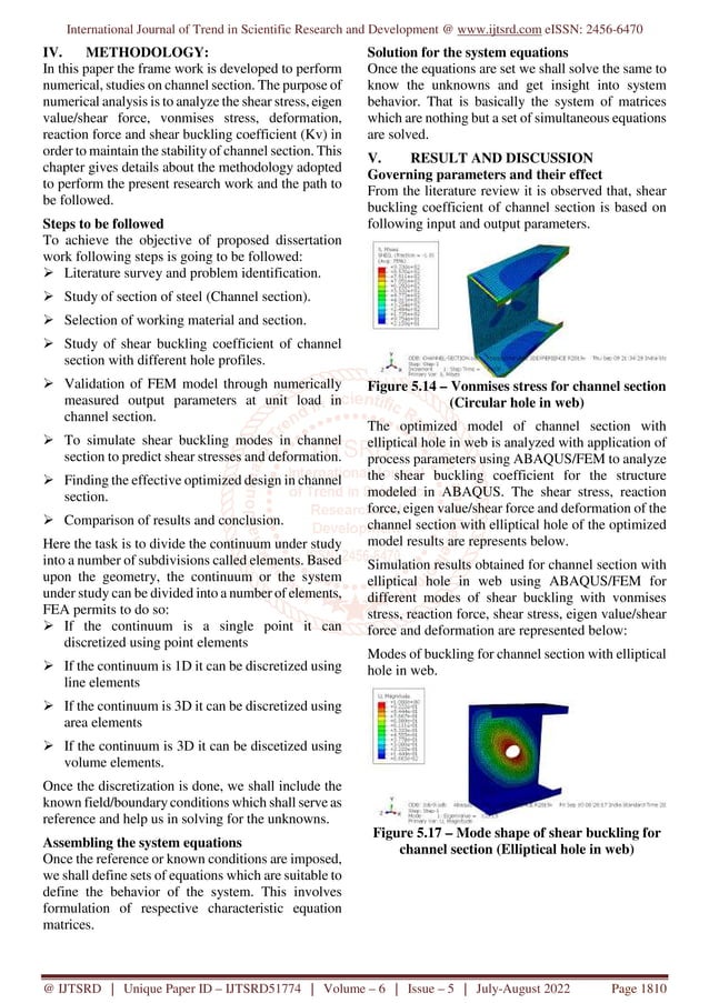Effect of Perforation in Channel Section for Resistibility against Shear Buckling | PDF