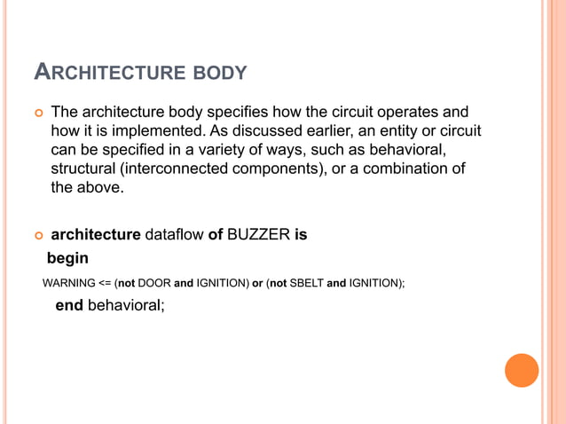 Basics of Vhdl | PPTX