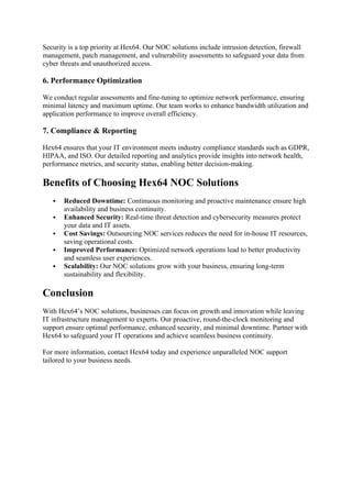 24/7 Proactive NOC Solutions for Seamless IT Operations | PDF