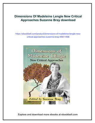 Dimensions Of Madeleine Lengle New Critical Approaches Suzanne Bray | PDF