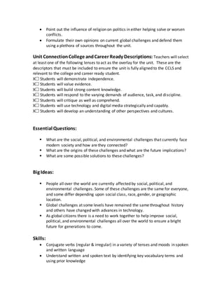 UP 4 Los desafios mundiales | DOCX