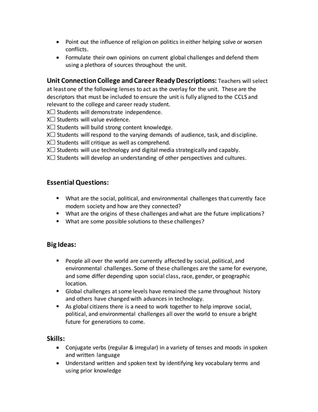 UP 4 Los desafios mundiales | PDF