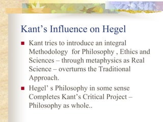 kant e hegel | PPT
