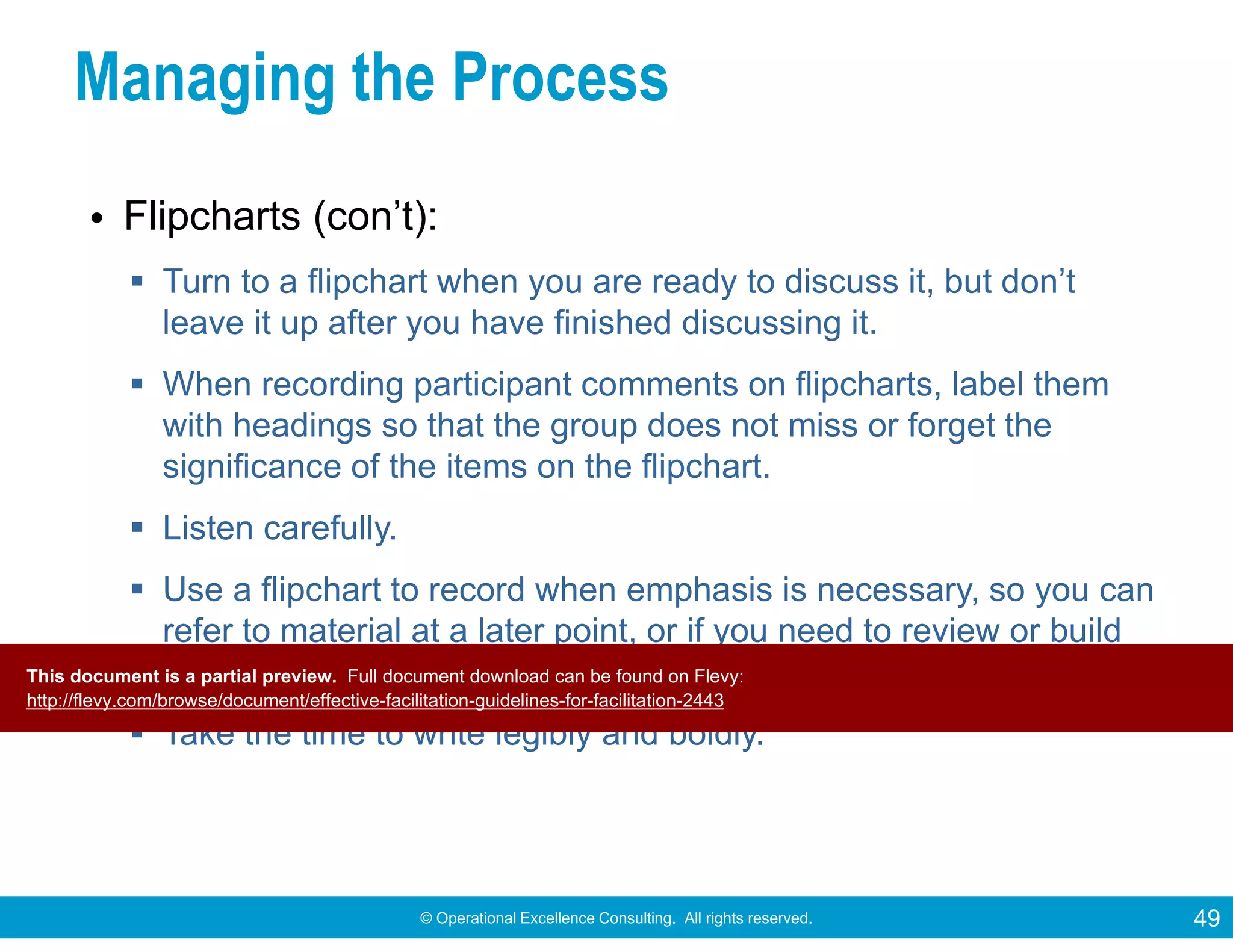 Effective Facilitation: Guidelines for Facilitation | PDF