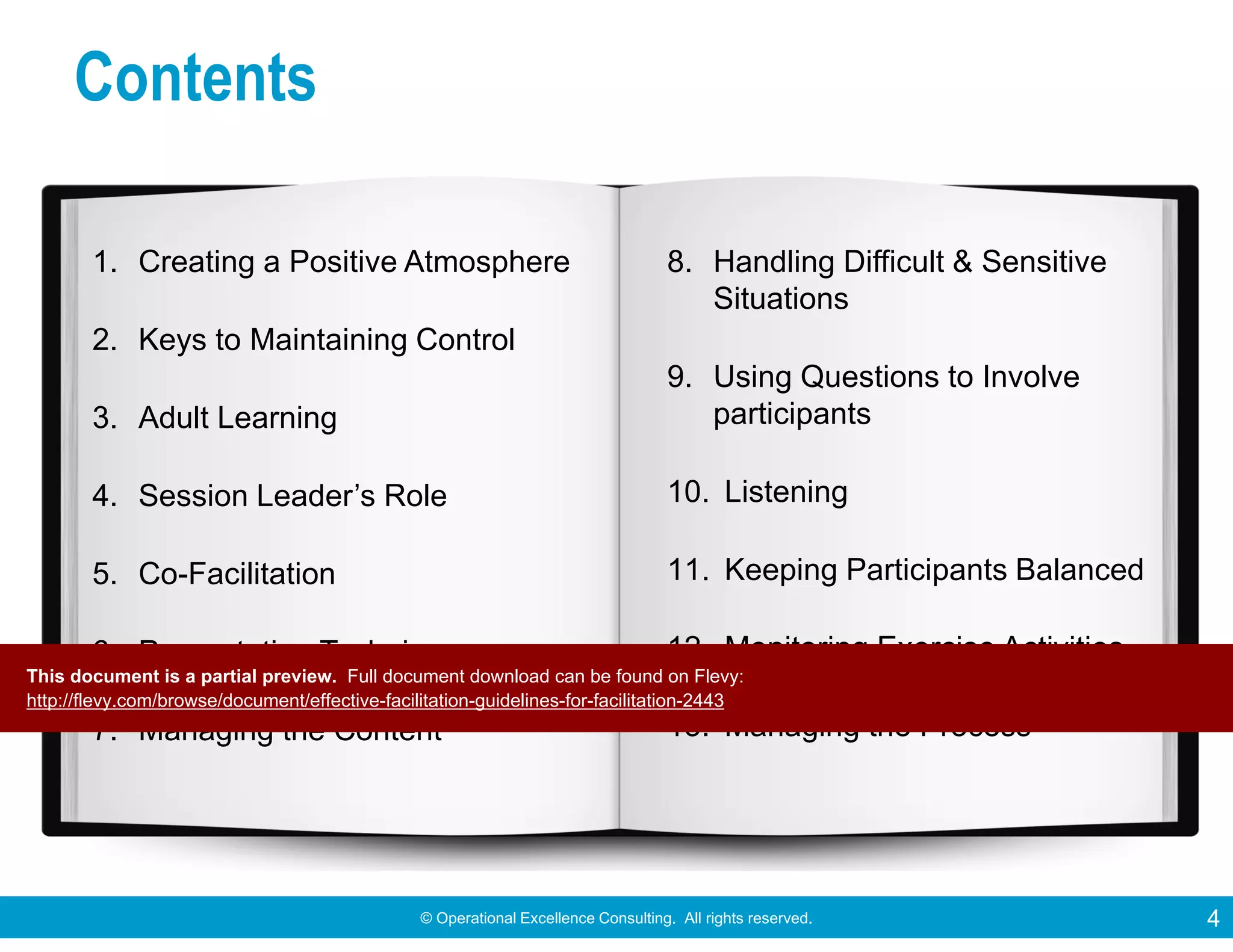 Effective Facilitation: Guidelines for Facilitation | PDF