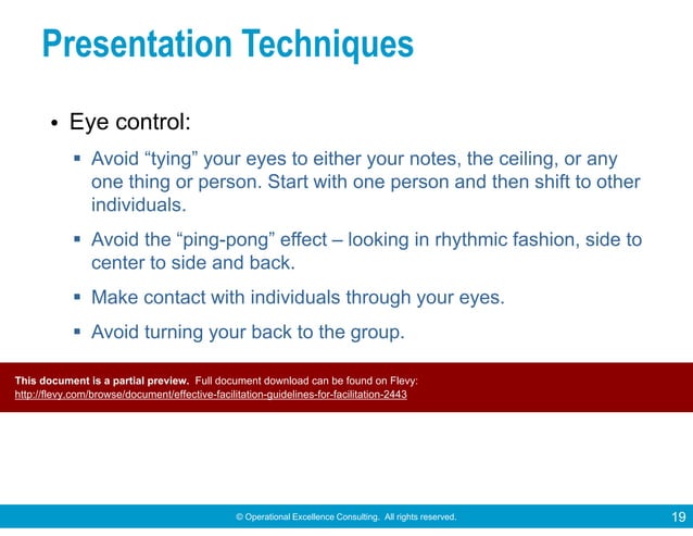 Effective Facilitation: Guidelines for Facilitation | PDF