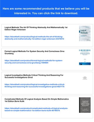 Logical Methods Greg Restall Shawn Standefer | PDF